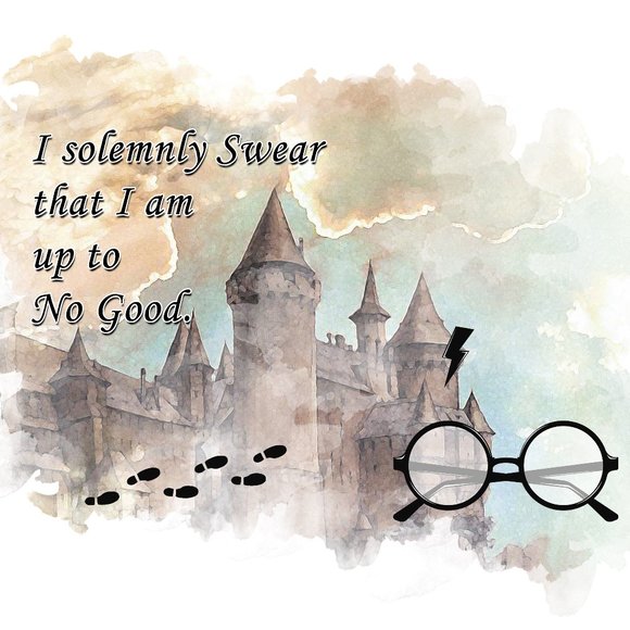Harry Potter Watercolor | Wall Decor | Harry Potter Quotes Watercolor ...